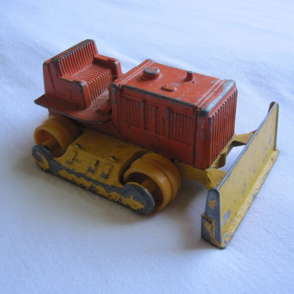 Toys | Vintage Tootsietoy Bull Dozer Solid Metal Orange Yellow Toy 5 ...